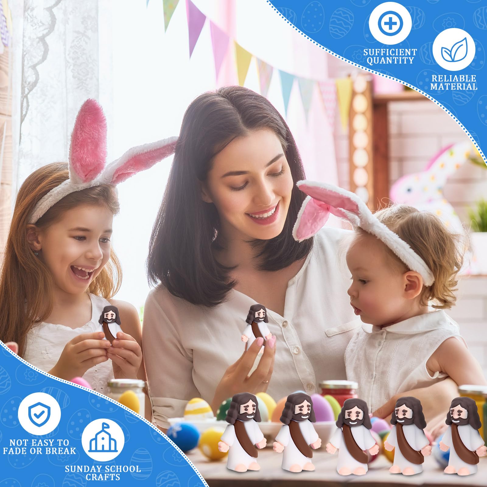 Snapklik.com : Barydat 200 Pack Mini Jesus Figurines Bulk Easter Tiny ...