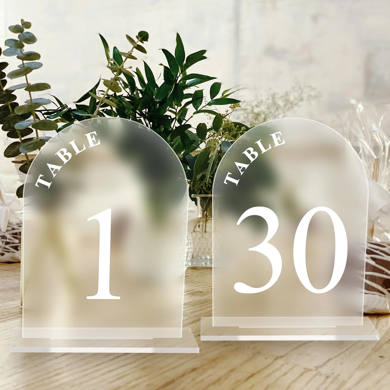 Amazon.com: OUTNEE Wedding Table Numbers 1-30 - 5x7 Frosted Arch ...