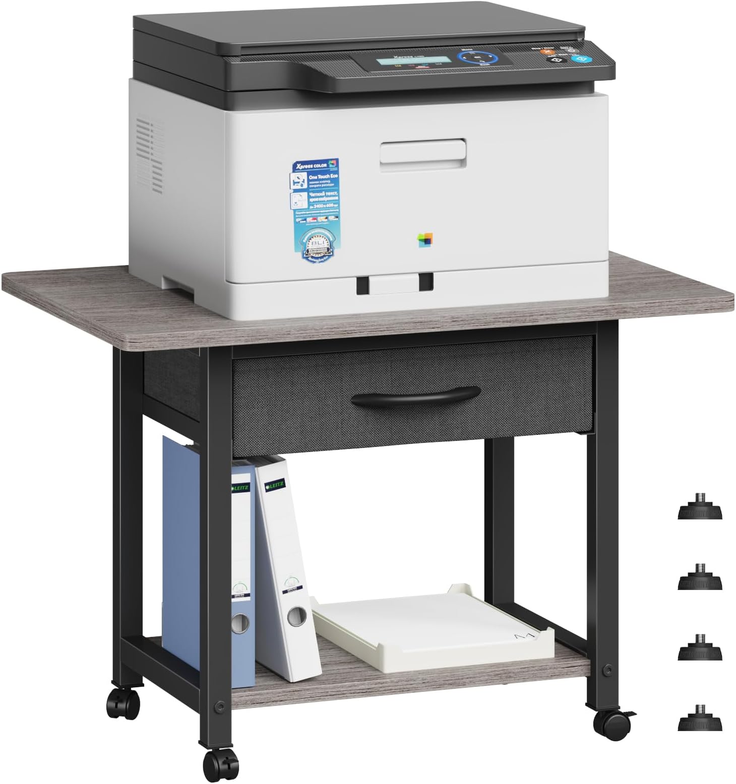 Amazon.com: YAOHUOO 23.6"x15" Large Printer Stand with Storage Drawer ...