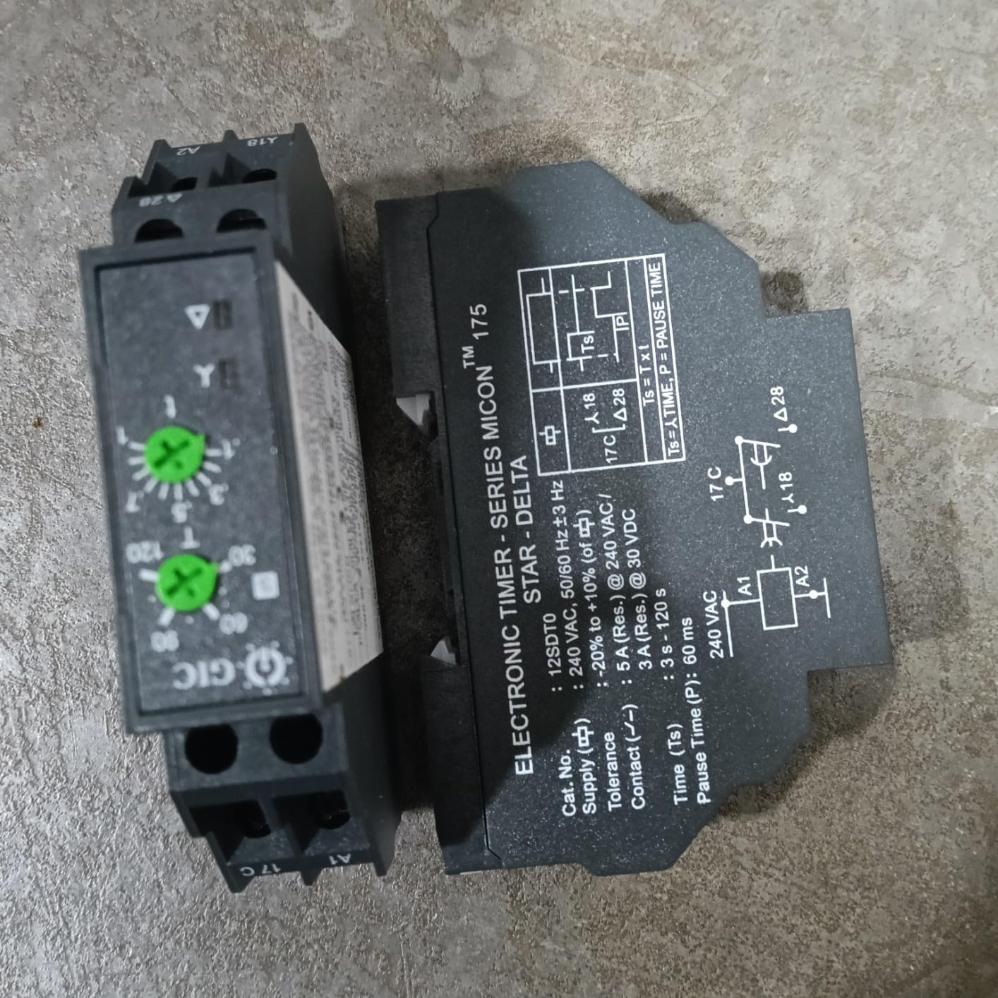 GIC Make Micon 175 Star Delta Timer 240VAC/24VAC/DC, 60ms (Cat No ...