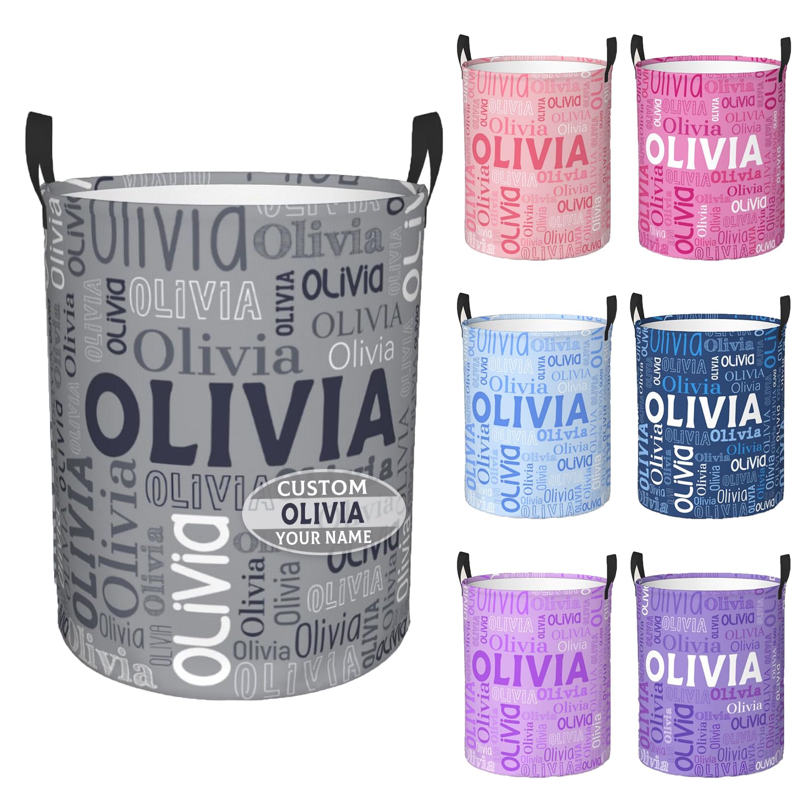 Amazon.com: Custom Name Laundry Hamper, Personalized Dirty Clothes ...