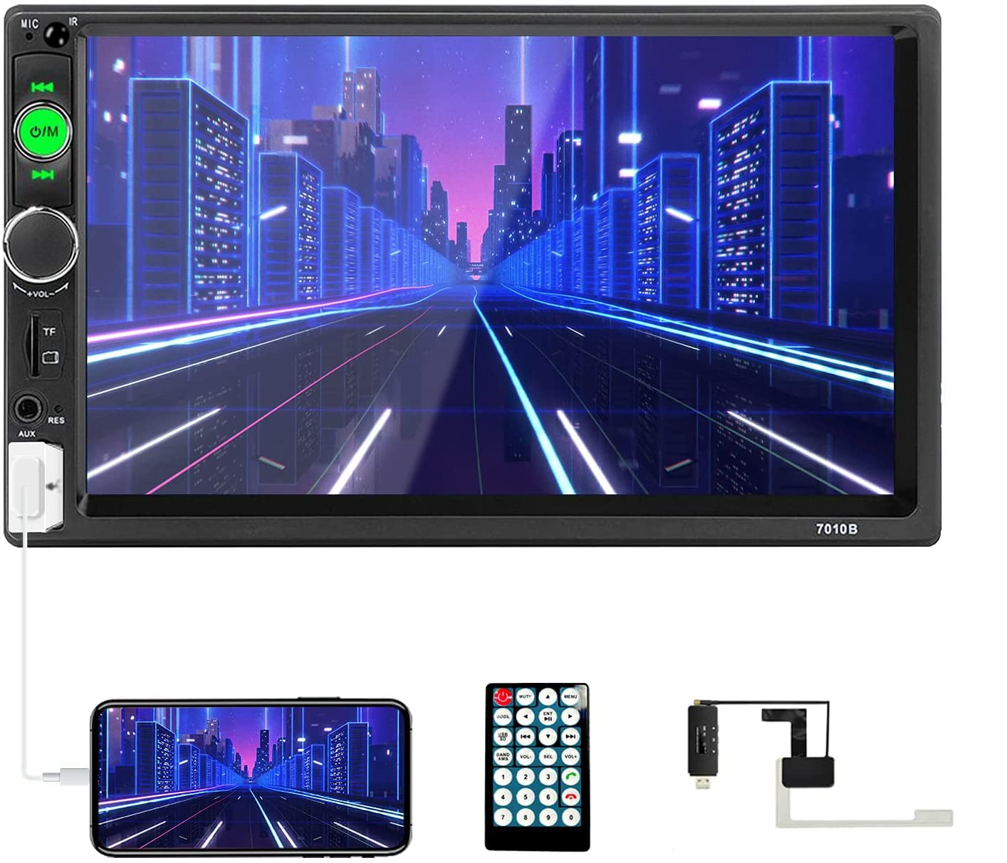 Buy CAMECHO 2 Din Car Radio 7 Inch HD Touch Screen with DAB Bluetooth ...