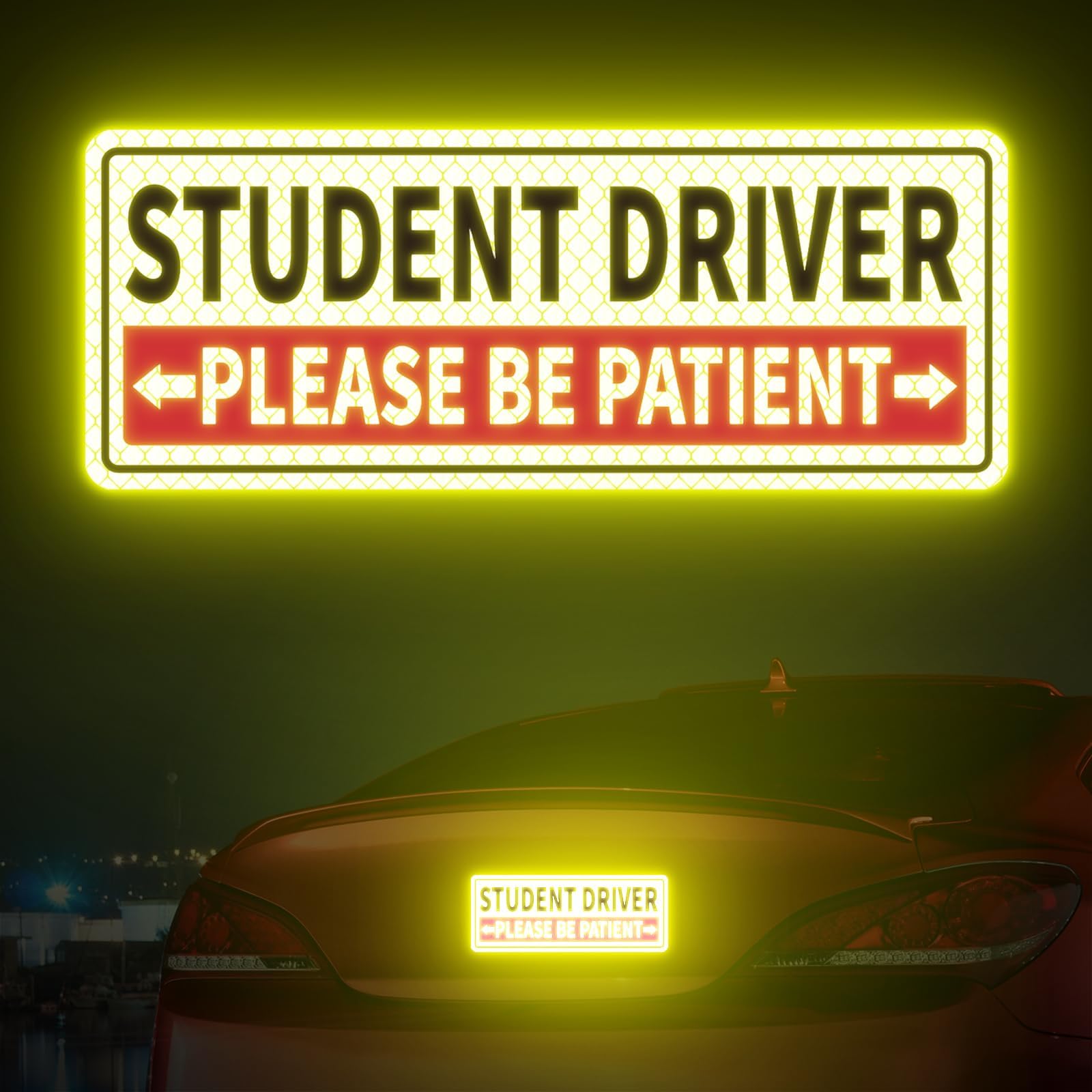 Amazon.com - Stickios Non-Magnetic Student Driver Stickers - Removable ...