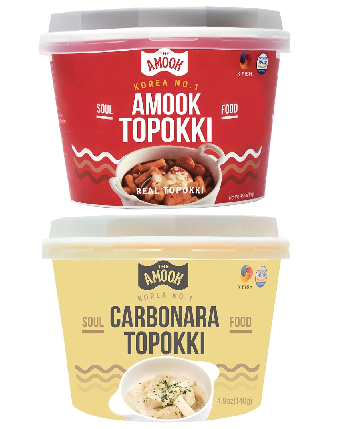 Amazon.com: Samjin Amook Original (2 Pack) & Carbonara Tteokbokki (2 ...