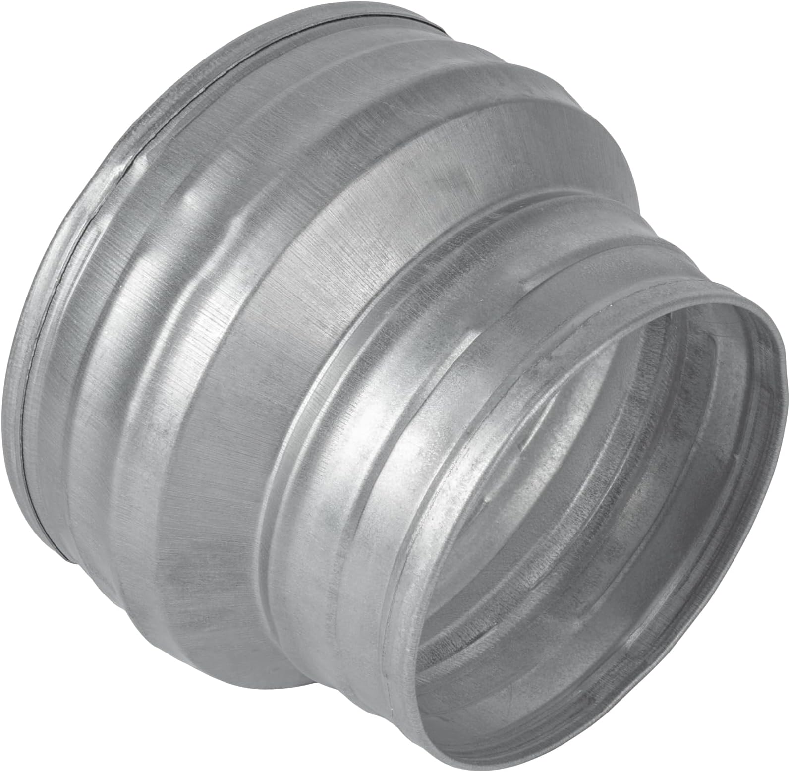 QWORK 5" to 4" Duct Reducer, 8.5" Long Steel HVAC Round Reducer Duct ...