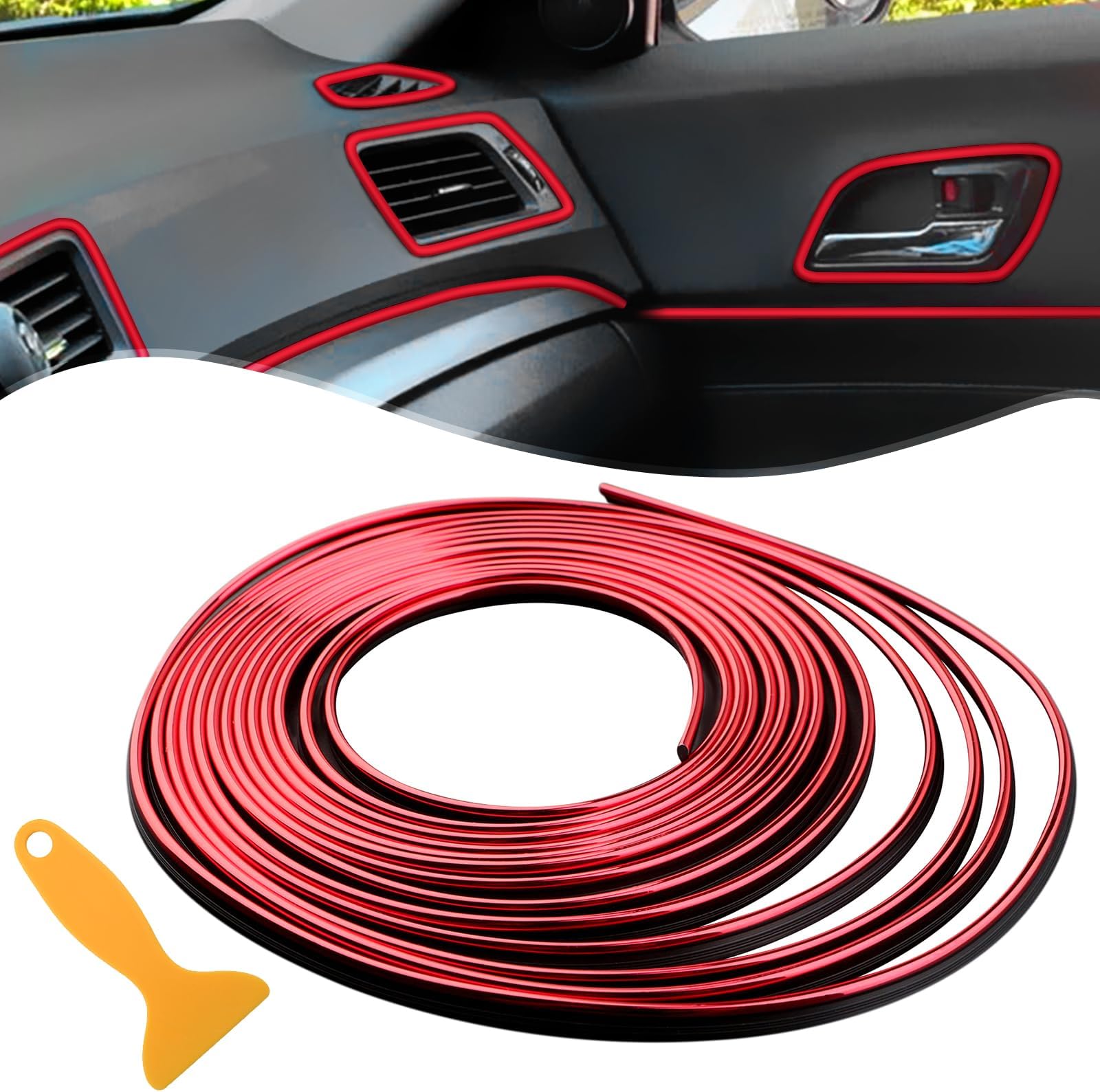 Car Interior Trim Strips-16.4ft/5M Universal Car Decor Gap Fillers ...