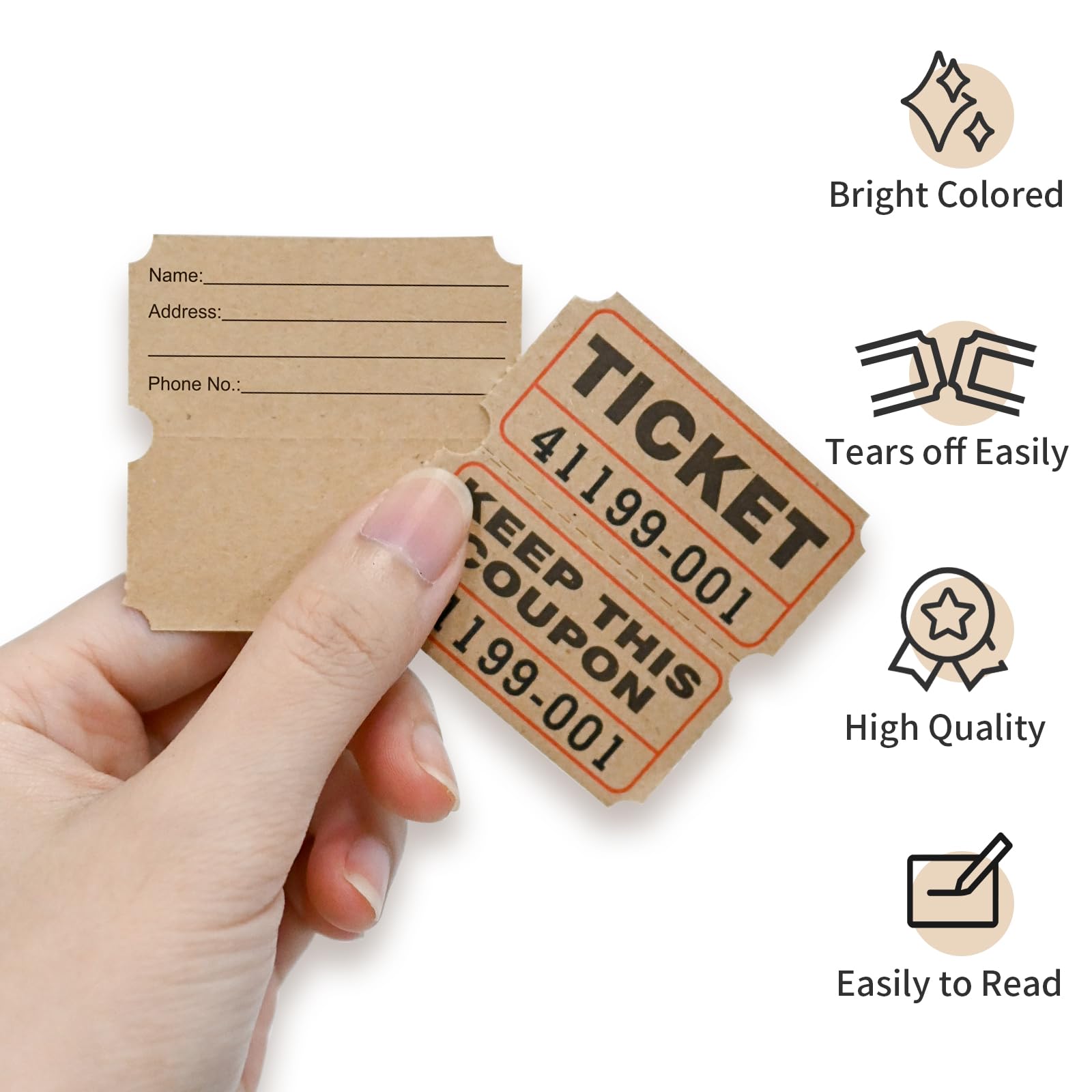 Snapklik.com : L LIKED Raffle Tickets Double Rolls 1000 Per Roll 50/50 ...