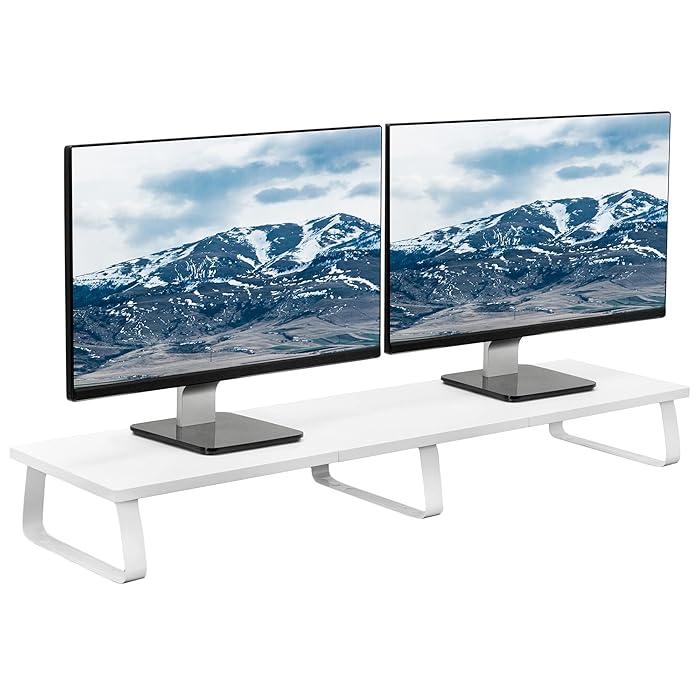 Buy VIVO 39 inch Extra Long Monitor Stand, Wood & Steel Desktop Riser ...