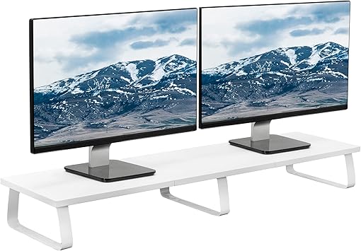 Amazon.com: VIVO 39 inch Extra Long Monitor Stand, Wood & Steel Desktop ...
