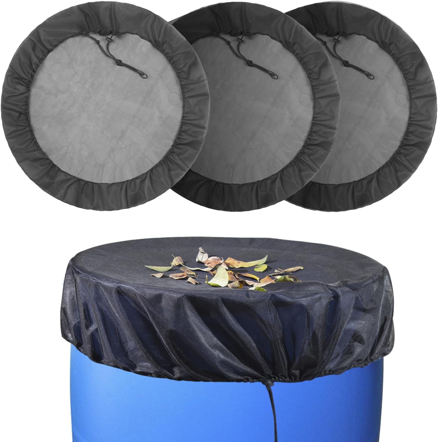 Amazon.com : UCEDER Rain Barrel Net Cover Water Collection Buckets Tank ...