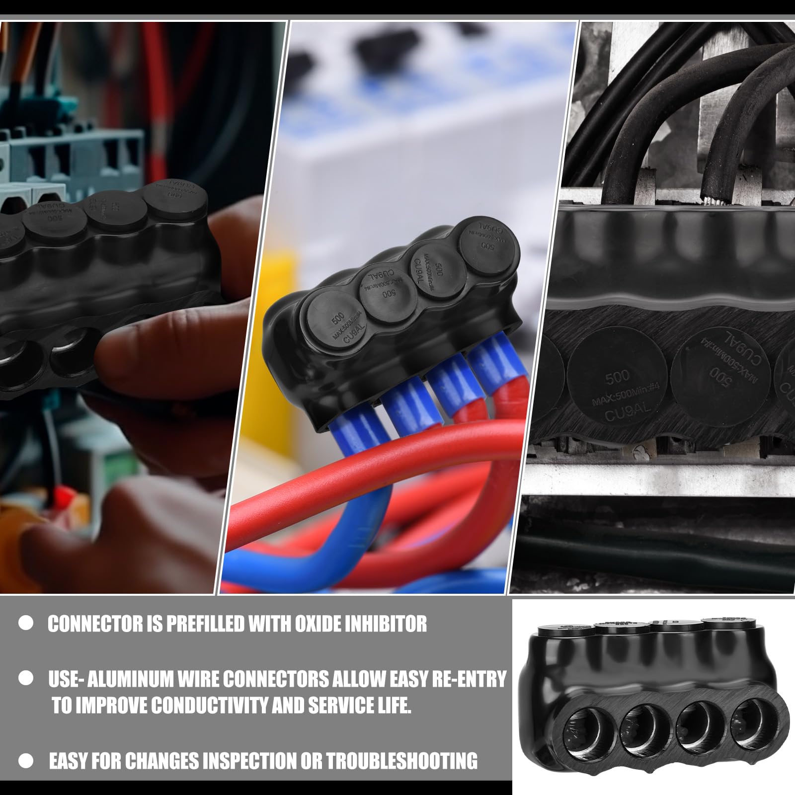 Snapklik.com : Copkim 2 Pcs 4 Port Wire Connector, Multi Cable ...