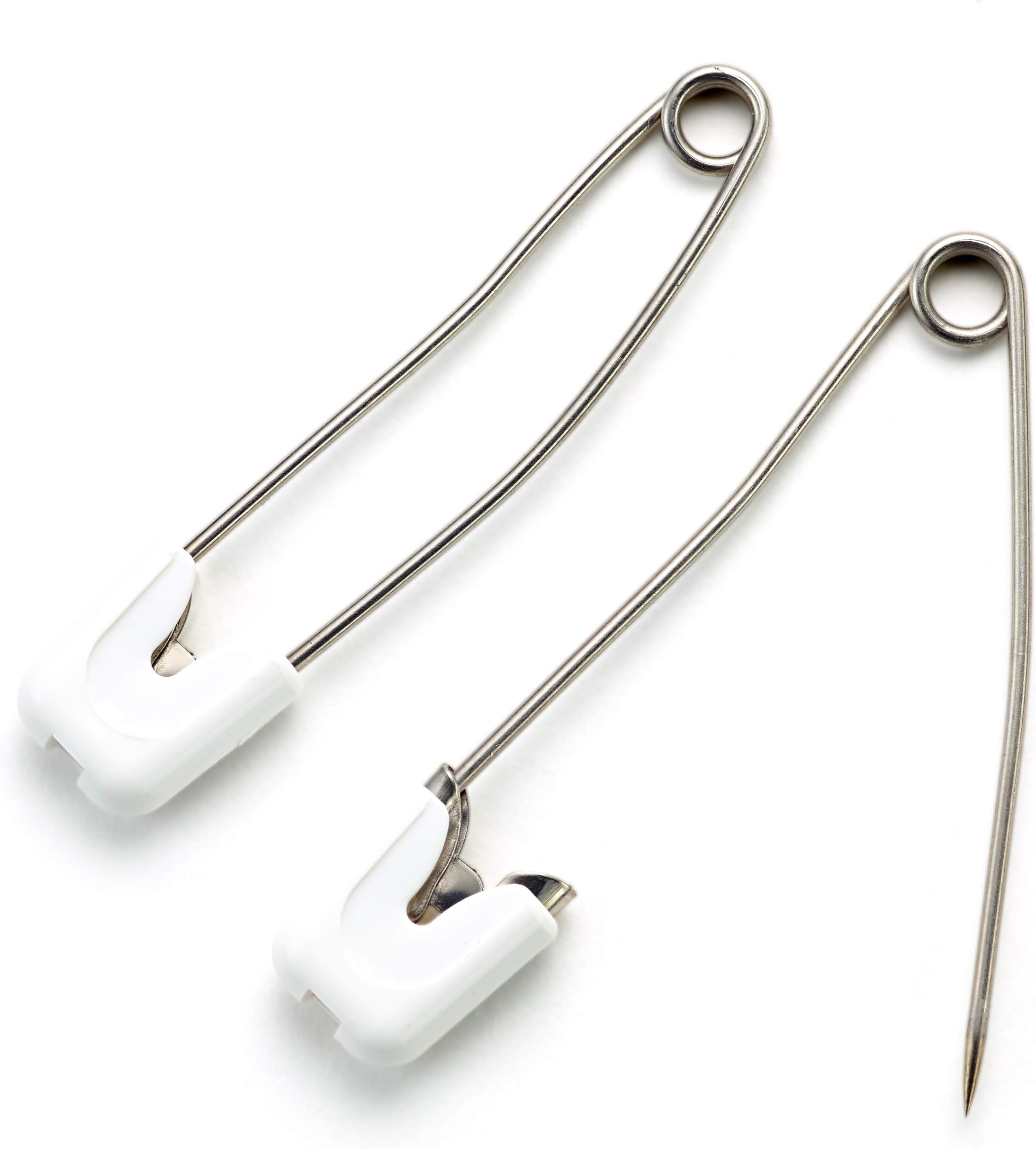 Prym - Prym Stainless Steel Blue (55mm) Nappy Safety Pins - 4 Pieces ...