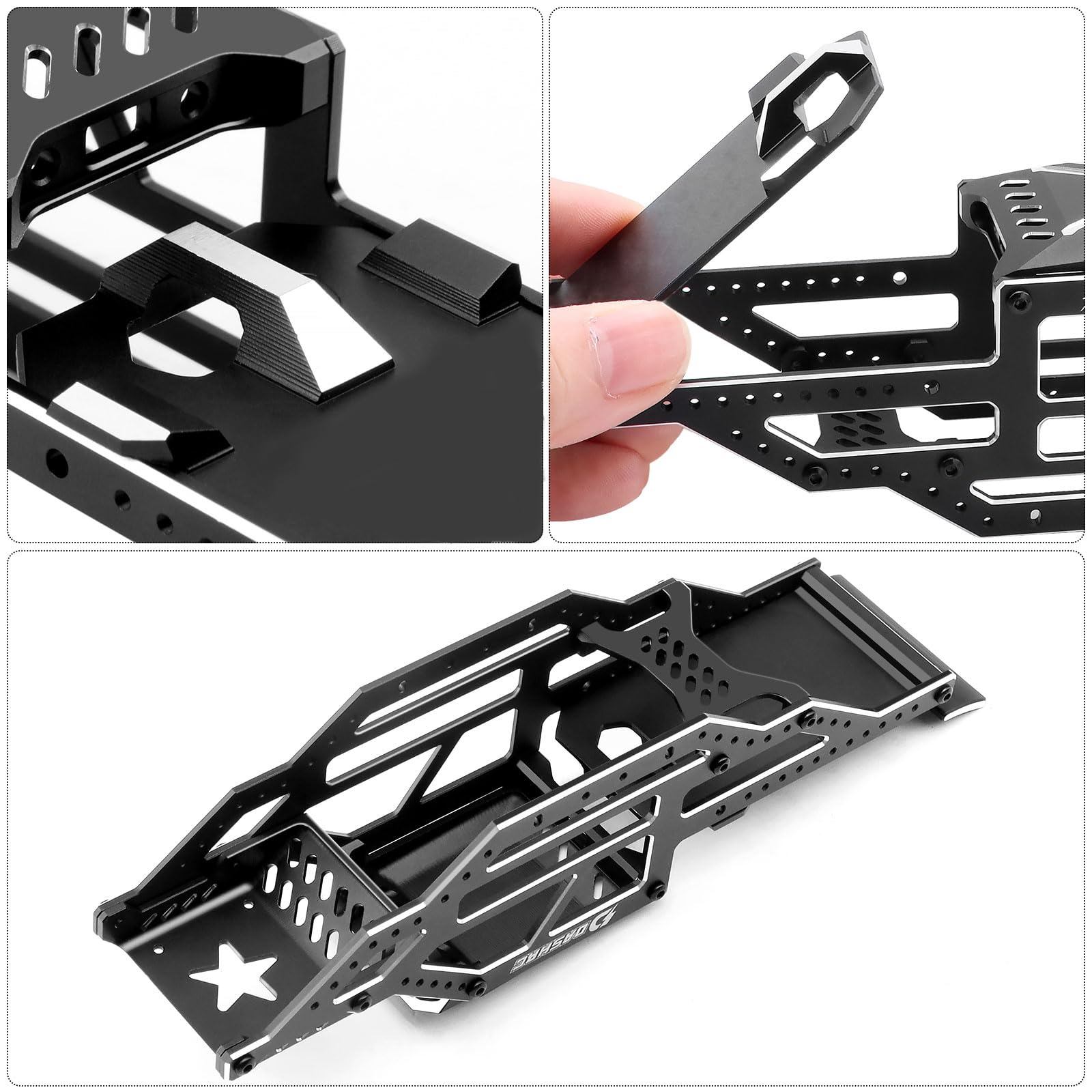 Snapklik.com : SCX24 Warthog LCG Chassis Frame Kit, Aluminum Body Shell ...