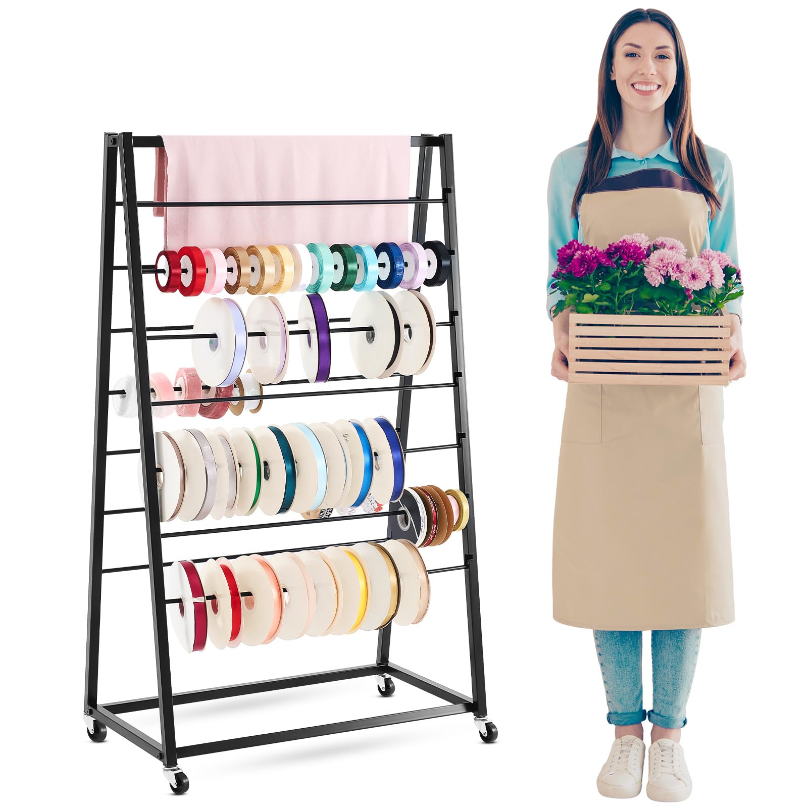 Amazon.com: Menkxi 15 Tier Metal Ribbon Organizer Movable Ribbon ...