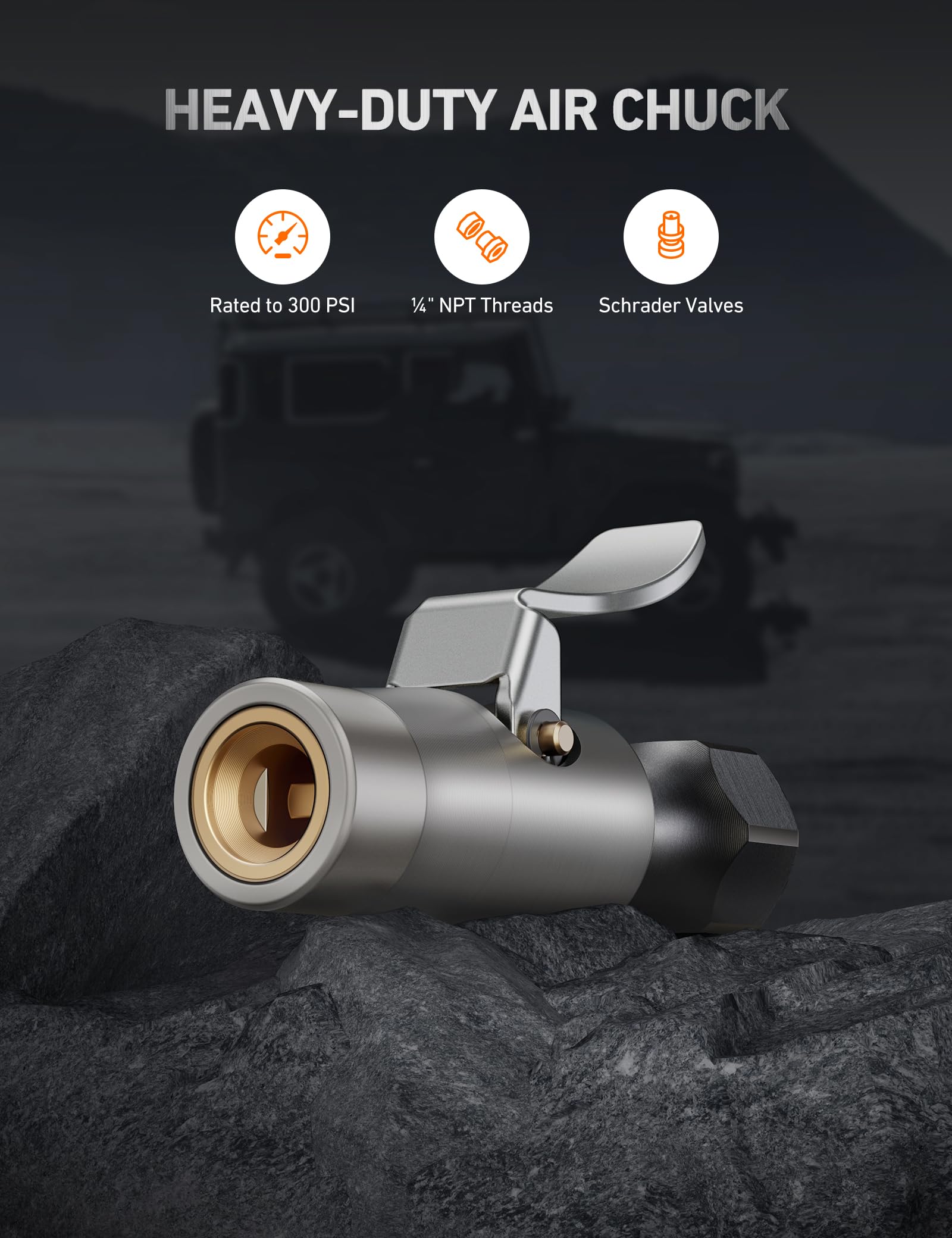 Snapklik.com : AstroAI Air Chuck, No Air Leakage Double Jaws Lock On ...