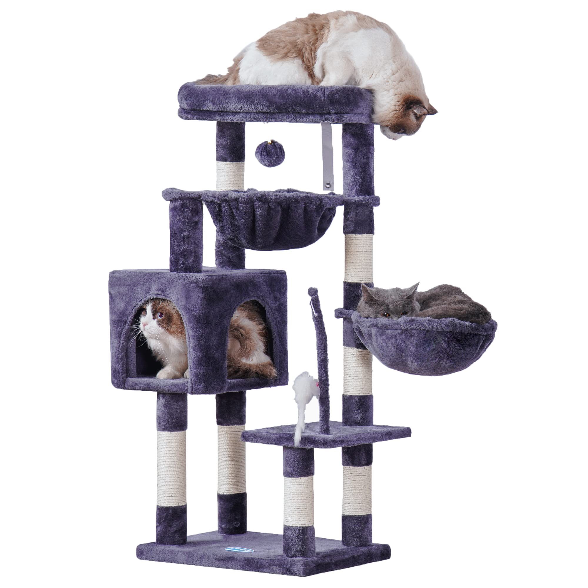 Hey-brother Cat Tree with Toy, Cat Tower for Indoor Cats, Cat House ...