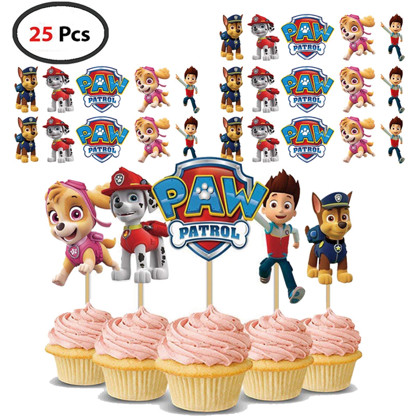 Buy 28Pcs Cartoon Birthday Cake Topper - Cupcake Topper,Kid's Cake ...