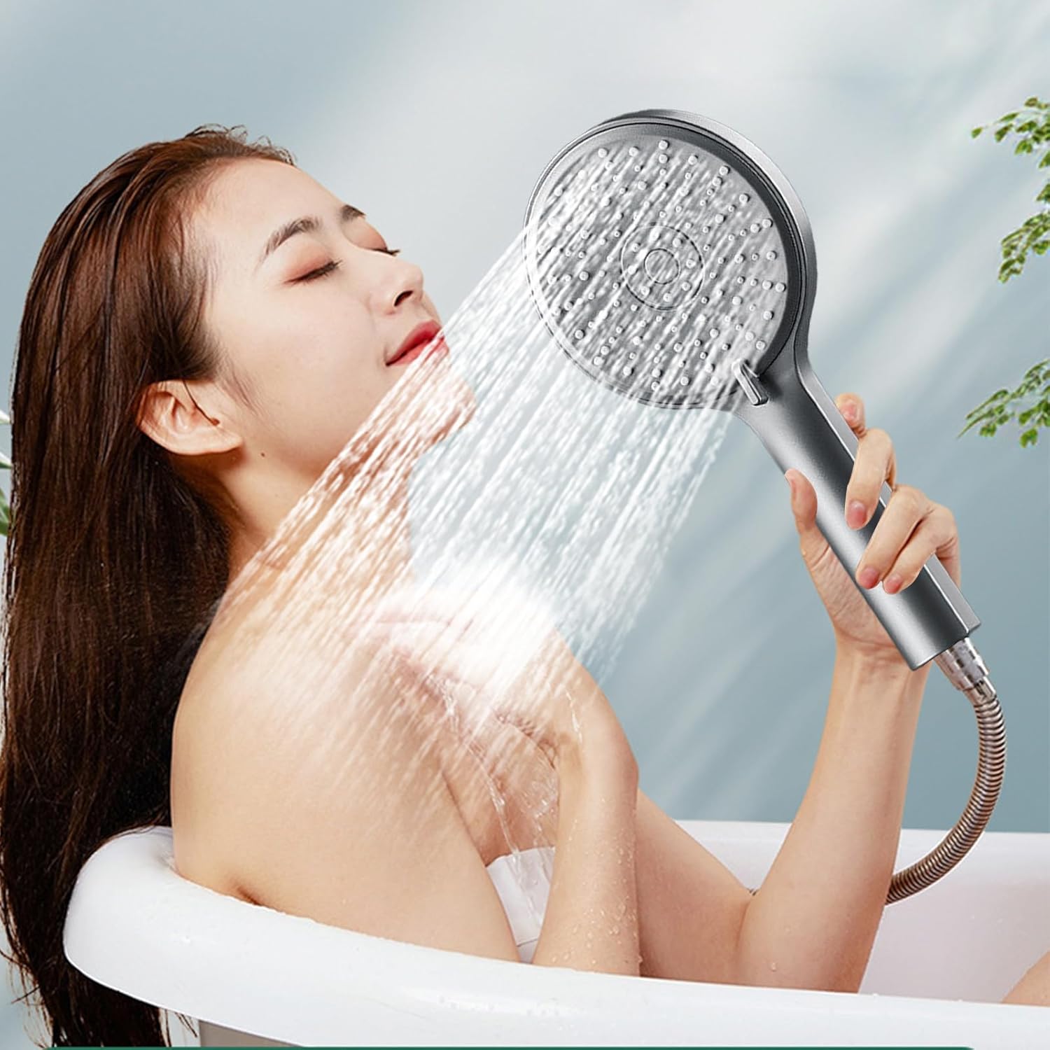 Hedgx Shower Head with Handheld Showerhead Hard Water High Pressure 8 ...