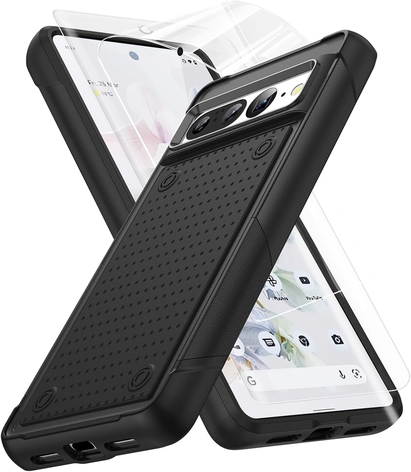 Amazon.com: Jeylly for Google Pixel 7 Pro Case, with 2 X Screen Protector, Military Grade Drop ...