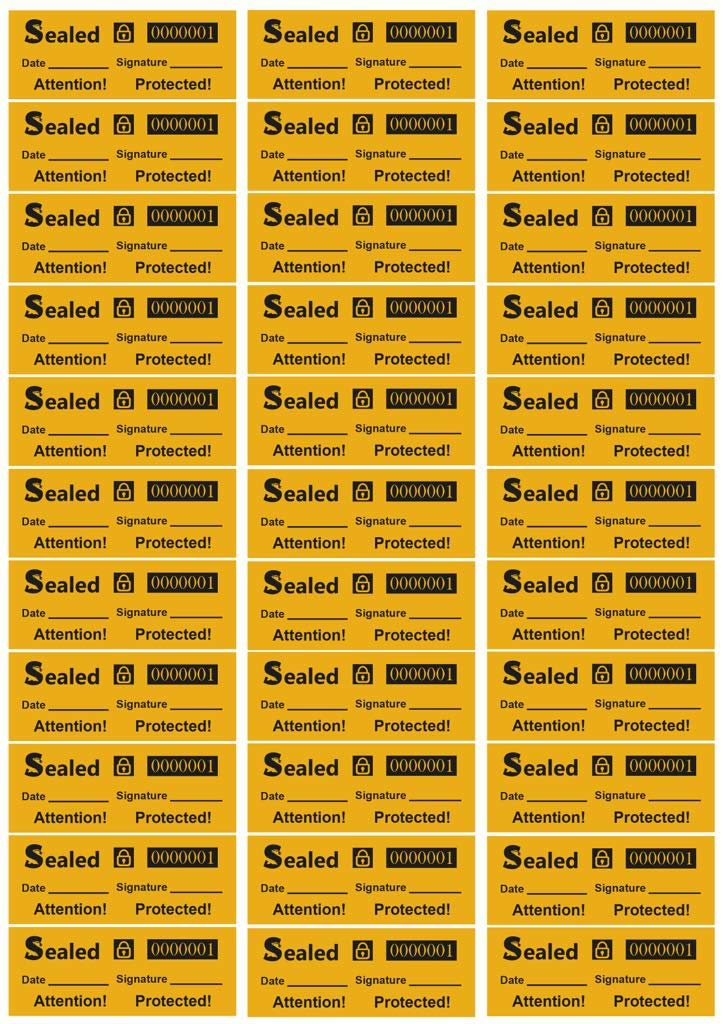 Buy 100 Customs Stickers - Tamper Evident Stickers - Tamper Proof ...