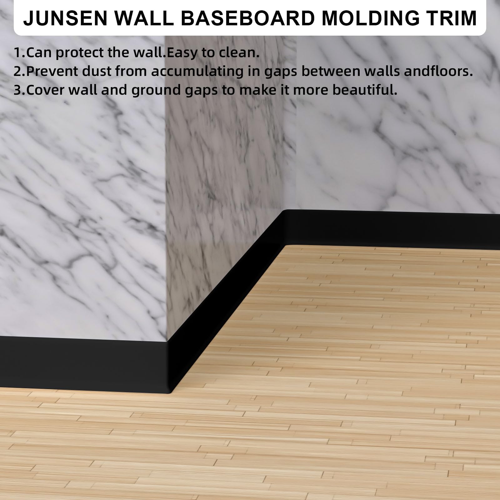 Snapklik.com : Flexible Baseboard Trim - Vinyl Cove Base Peel And Stick ...
