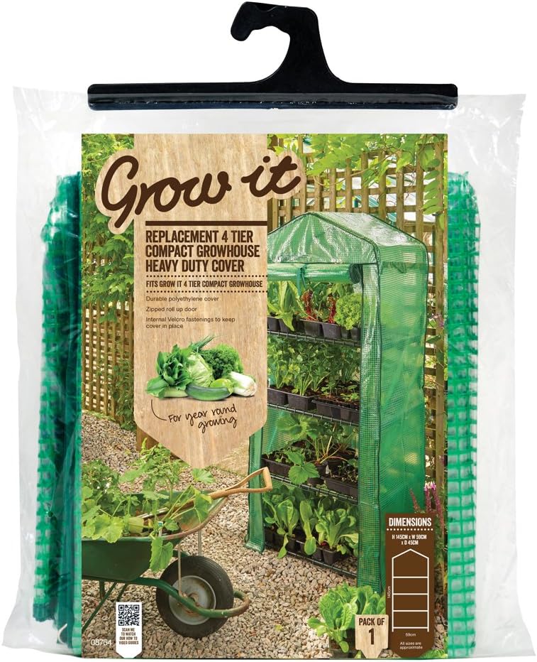 Grow It 08754 45 x 59 x 145 cm Replacement 4-Tier Compact Grow House ...