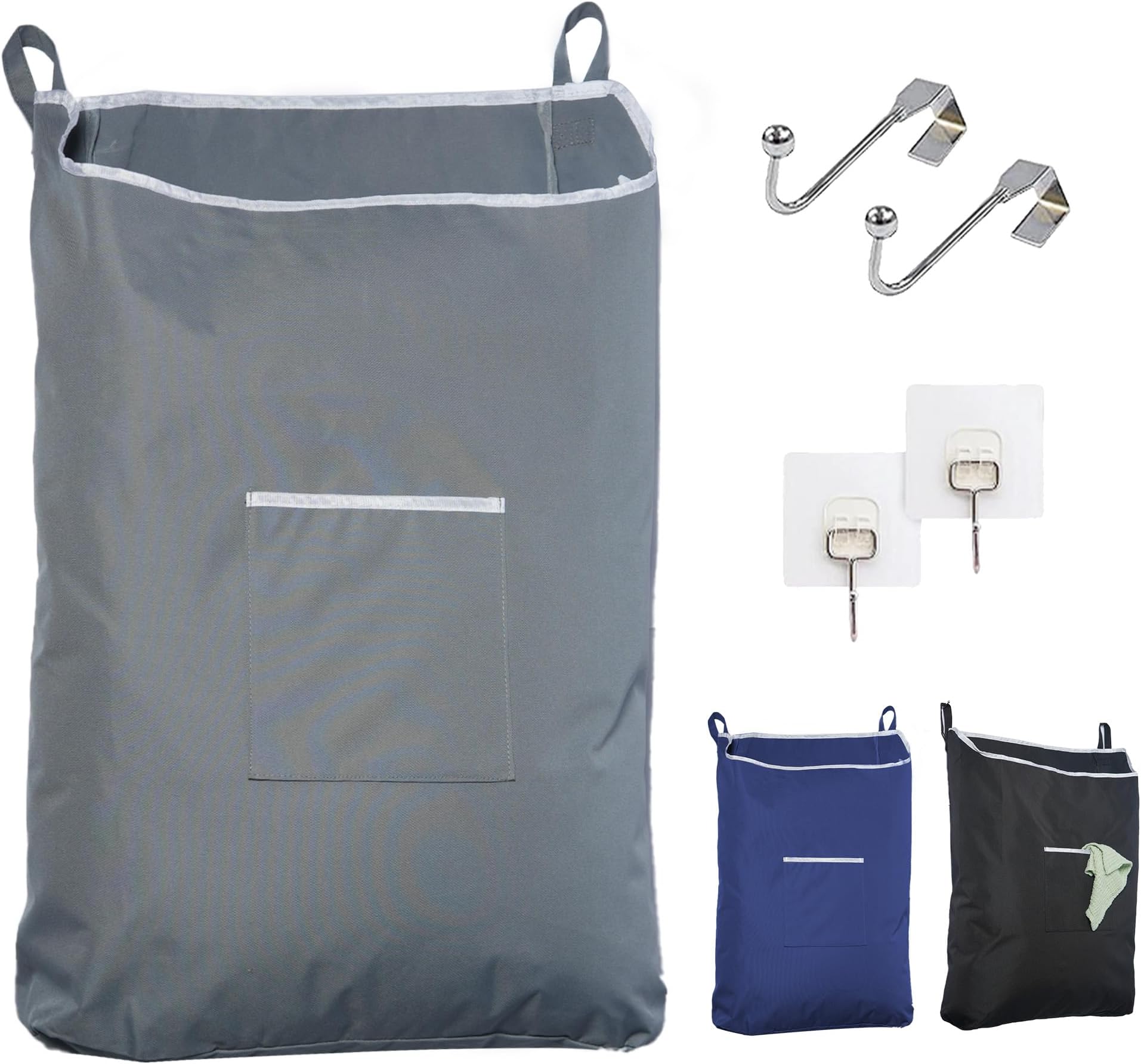 Amazon.com: HDHYK Adjustable Door-Hanging Laundry Hamper with Stainless ...