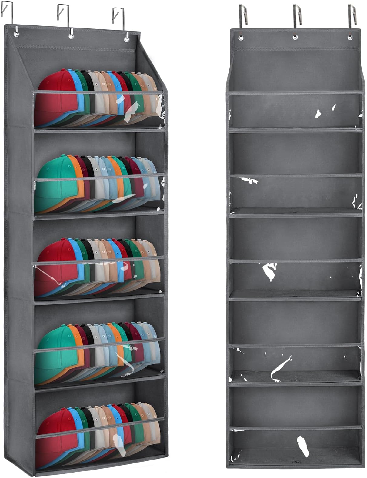 Amazon.com: AROUY Hat Rack for Door-Hat Organizer for Baseball Caps ...