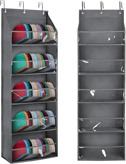 Amazon.com: AROUY Hat Rack for Door-Hat Organizer for Baseball Caps ...