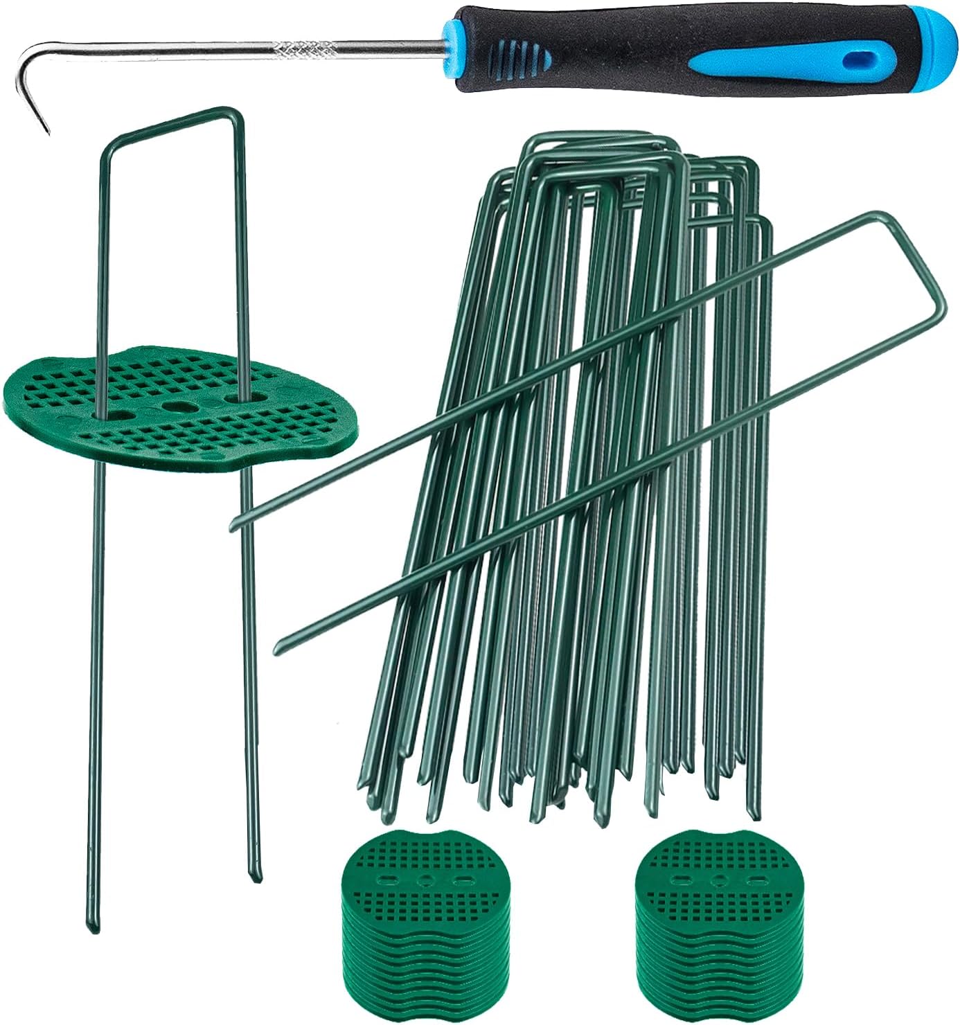 30 Stainless Steel U-shaped Weed Control Membrane Pegs + 20 Buffer ...
