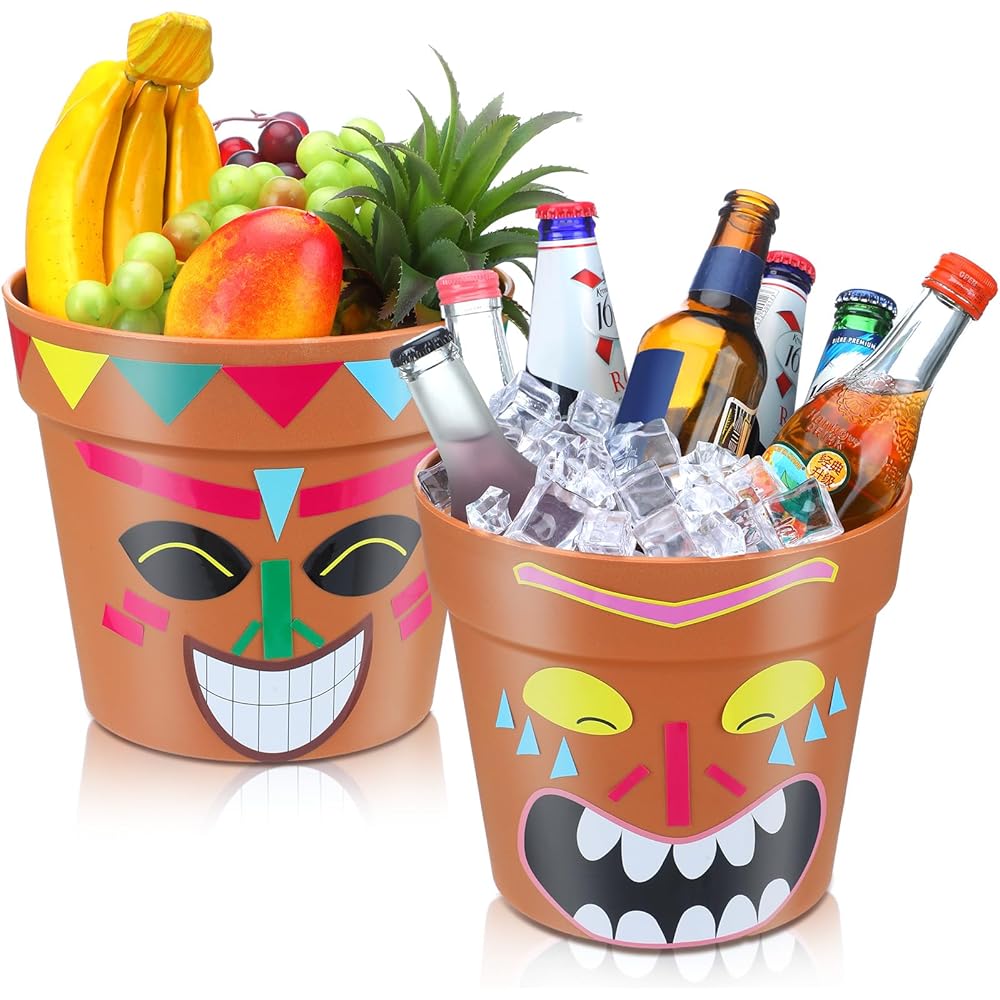 $8/mo - Finance 2 Pcs Summer Ice Buckets for Parties Tiki Ice Bucket ...