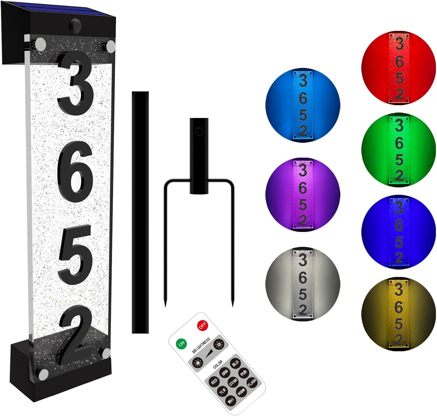 Amazon.com: IVWVI Solar House Numbers for Outside, Acrylics Solar ...