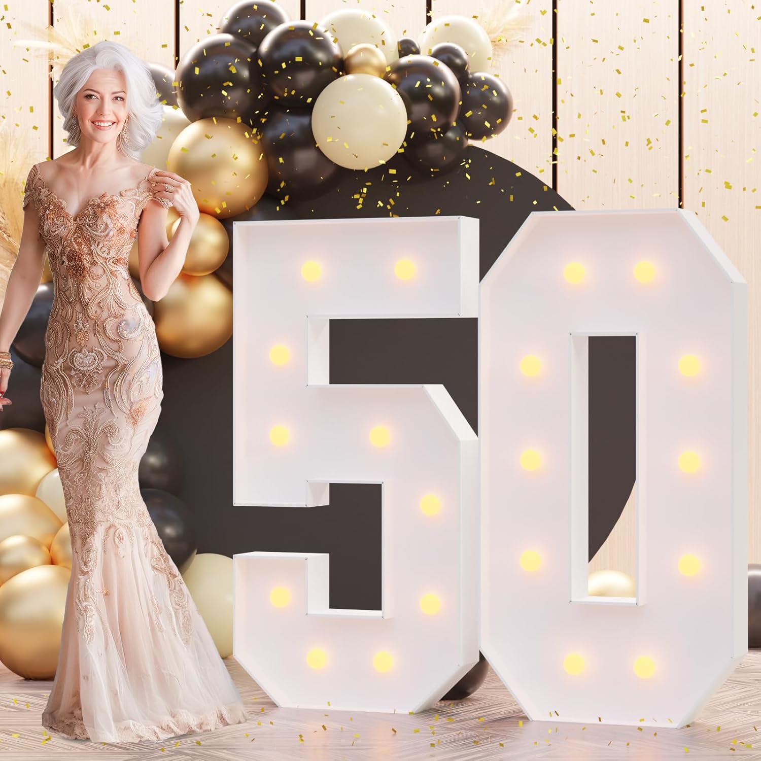 Amazon.com: Bugame Light Up Numbers 4FT, Number 50 Light Up Sign ...