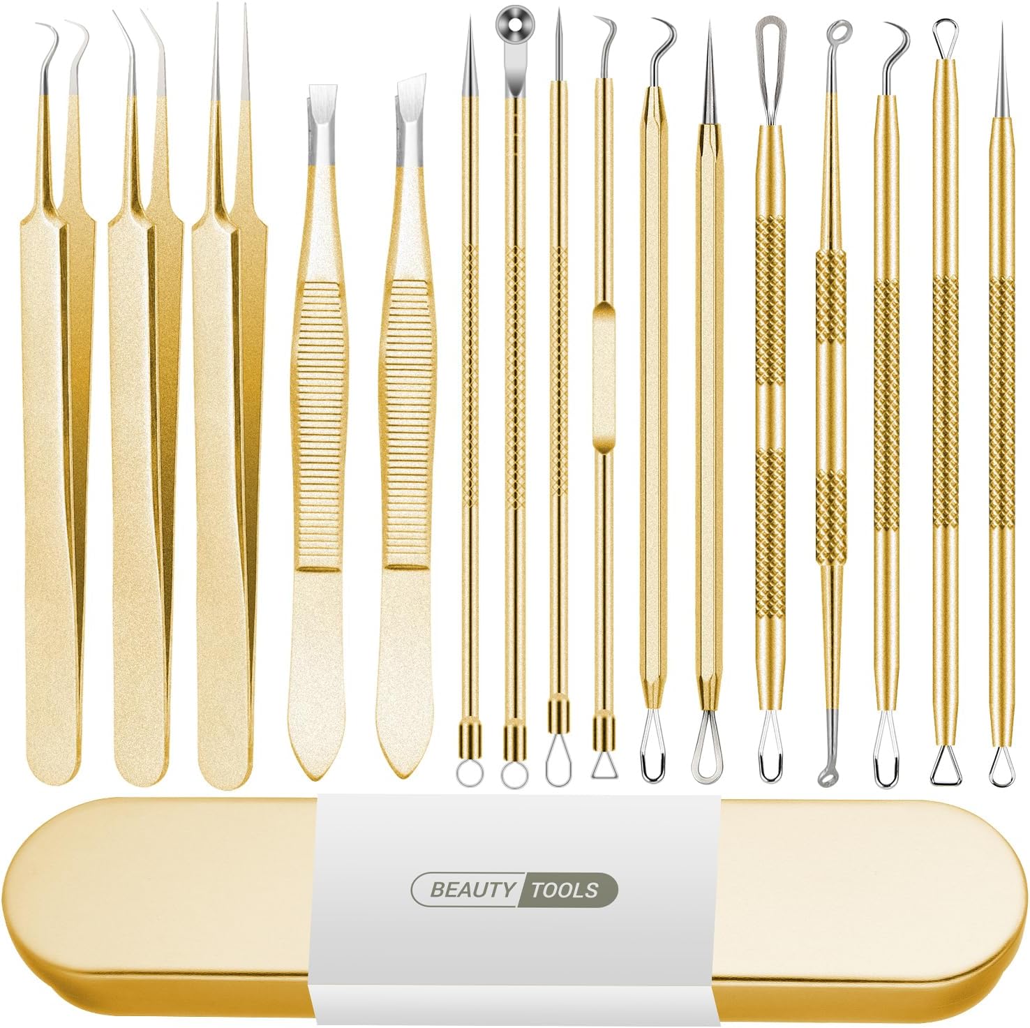 Amazon.com: Blackhead Remover Tool, 16 PCS Pimple Popper Tool Kit ...