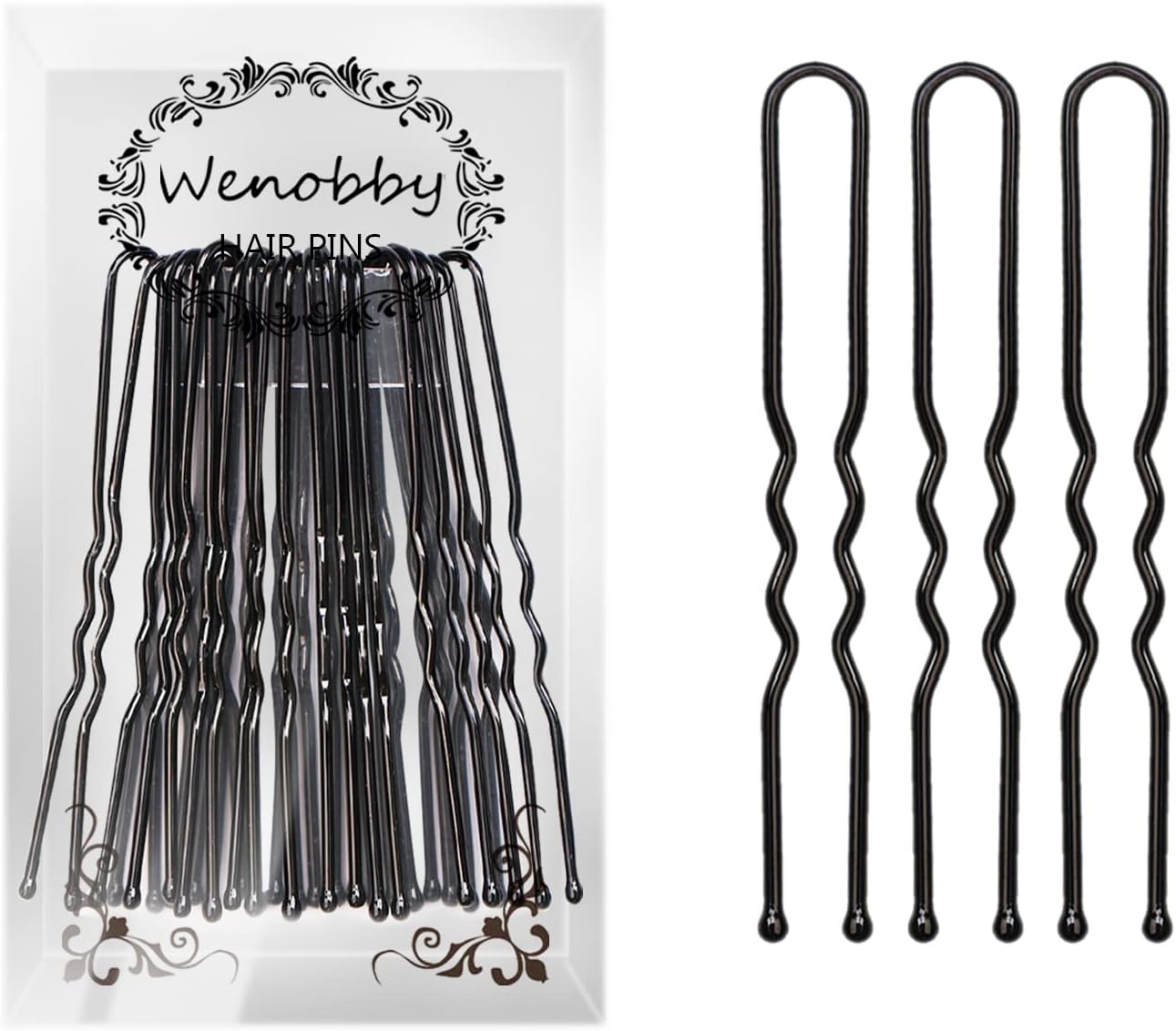 Amazon.com : U Shaped Hair Pins for Buns, 100 PCS 2.8" Hair Pins for ...