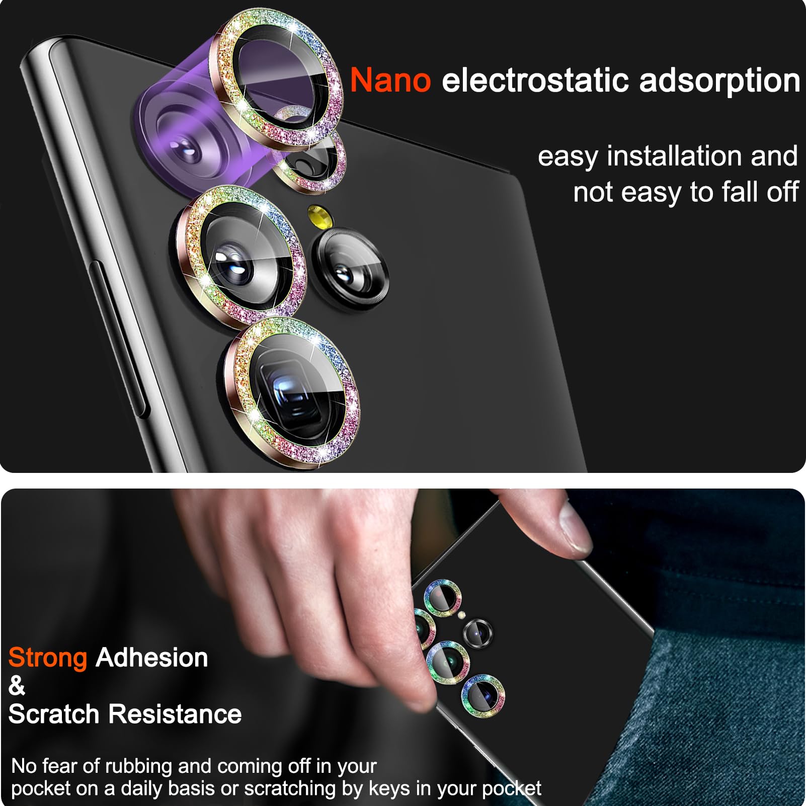 Snapklik.com : IMBZBK 5+5 Pack For Samsung Galaxy S23 Ultra Camera Lens ...