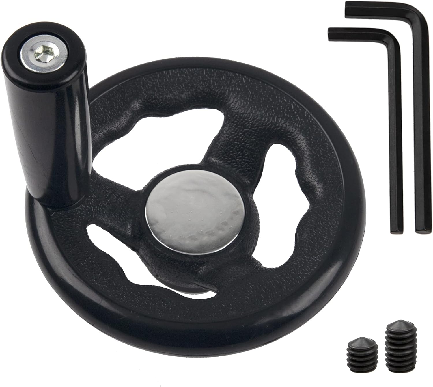 Amazon.com: Rrina 0.47x4inch Diameter Round Hand Wheel W Revolving Knob ...