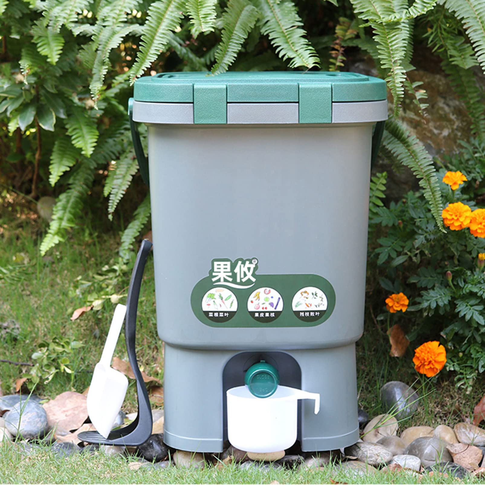 Kitchen Compost Can 9 L/2.4 Gallon Kitchen Compost Bin Indoor Compost