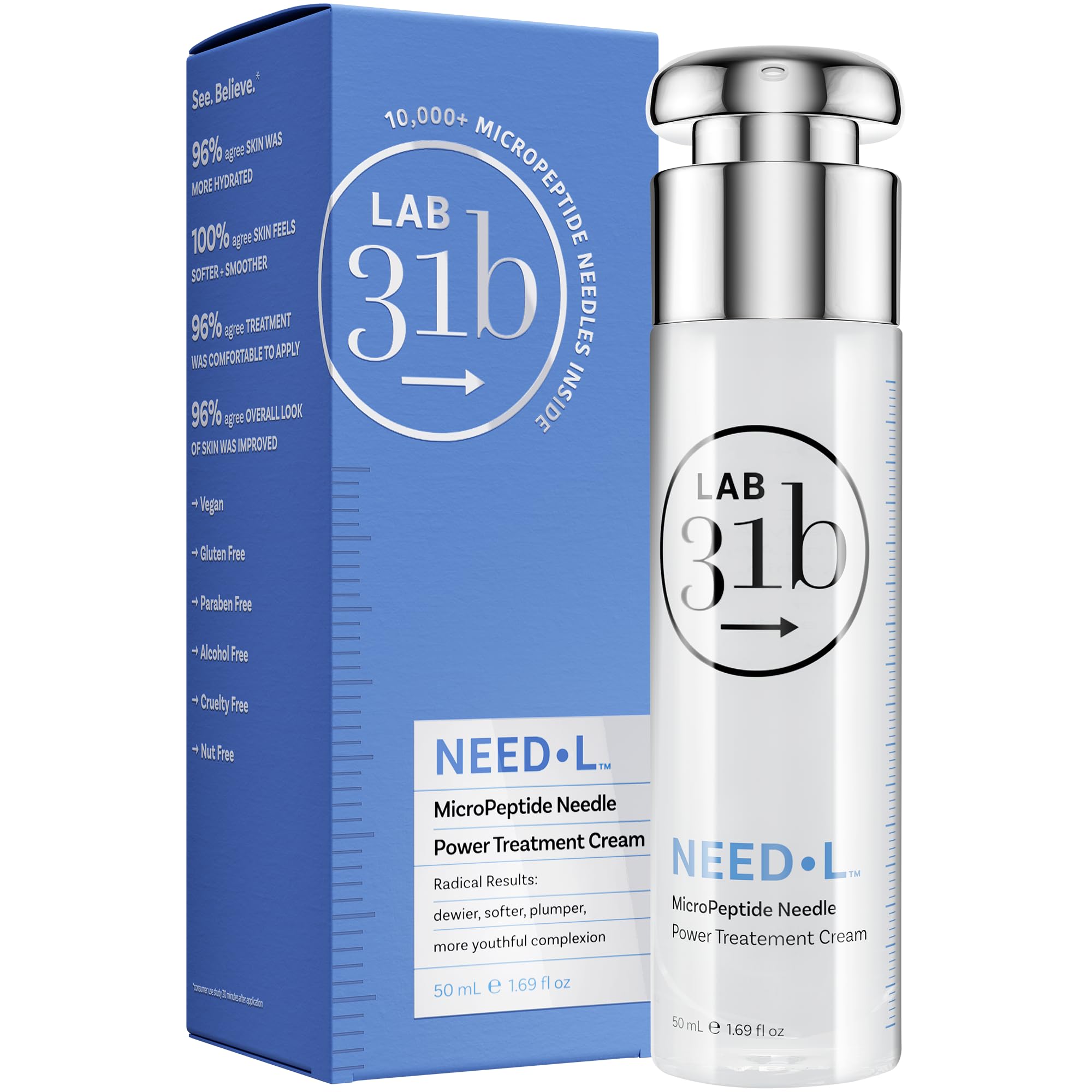 Amazon.com: LAB 31b MicroPeptide Power Treatment Cream Moisturizer, Anti Aging Skin Care with ...