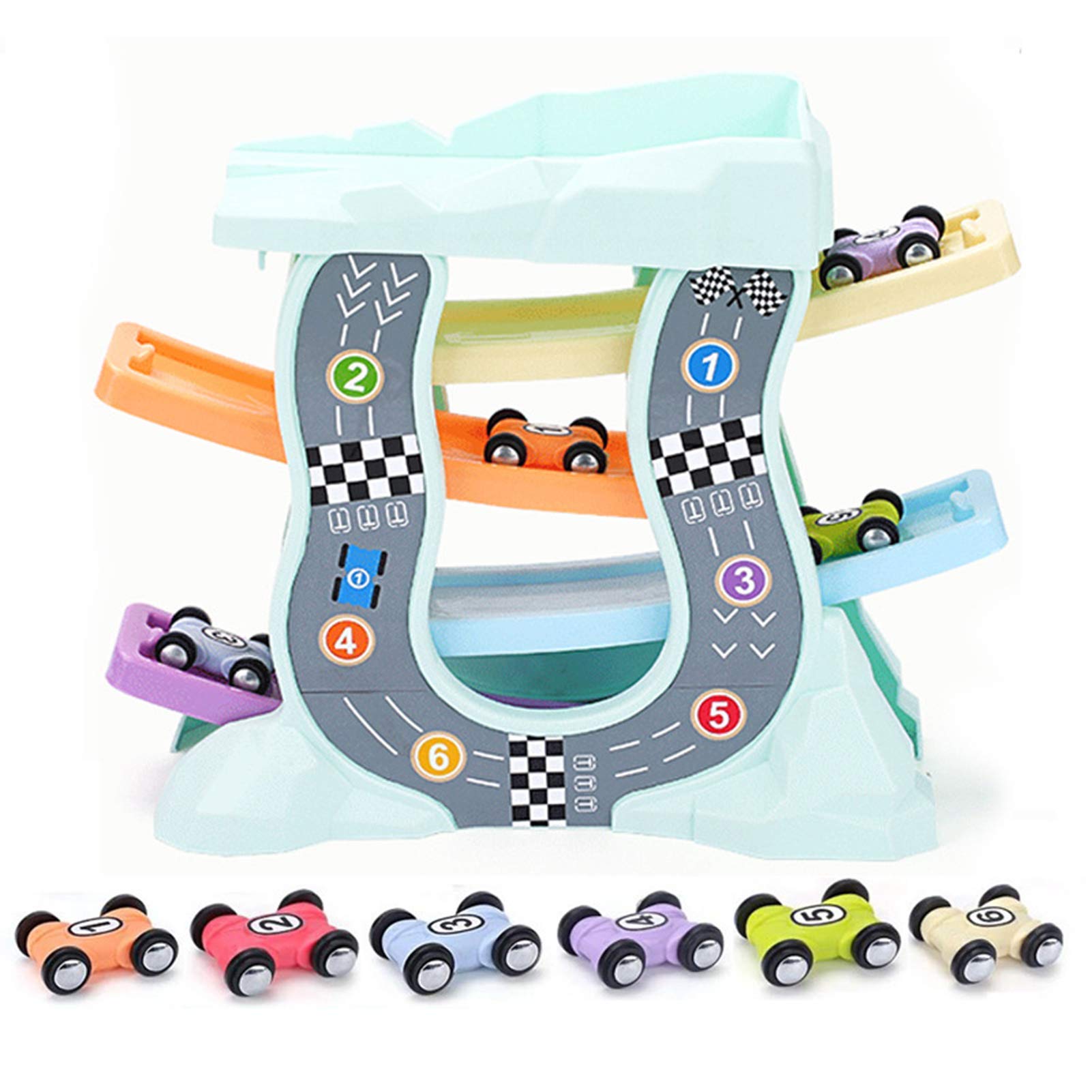 Car Ramp Racer Wooden Race Track Ramp Racer Game Colorful | Desertcart ...