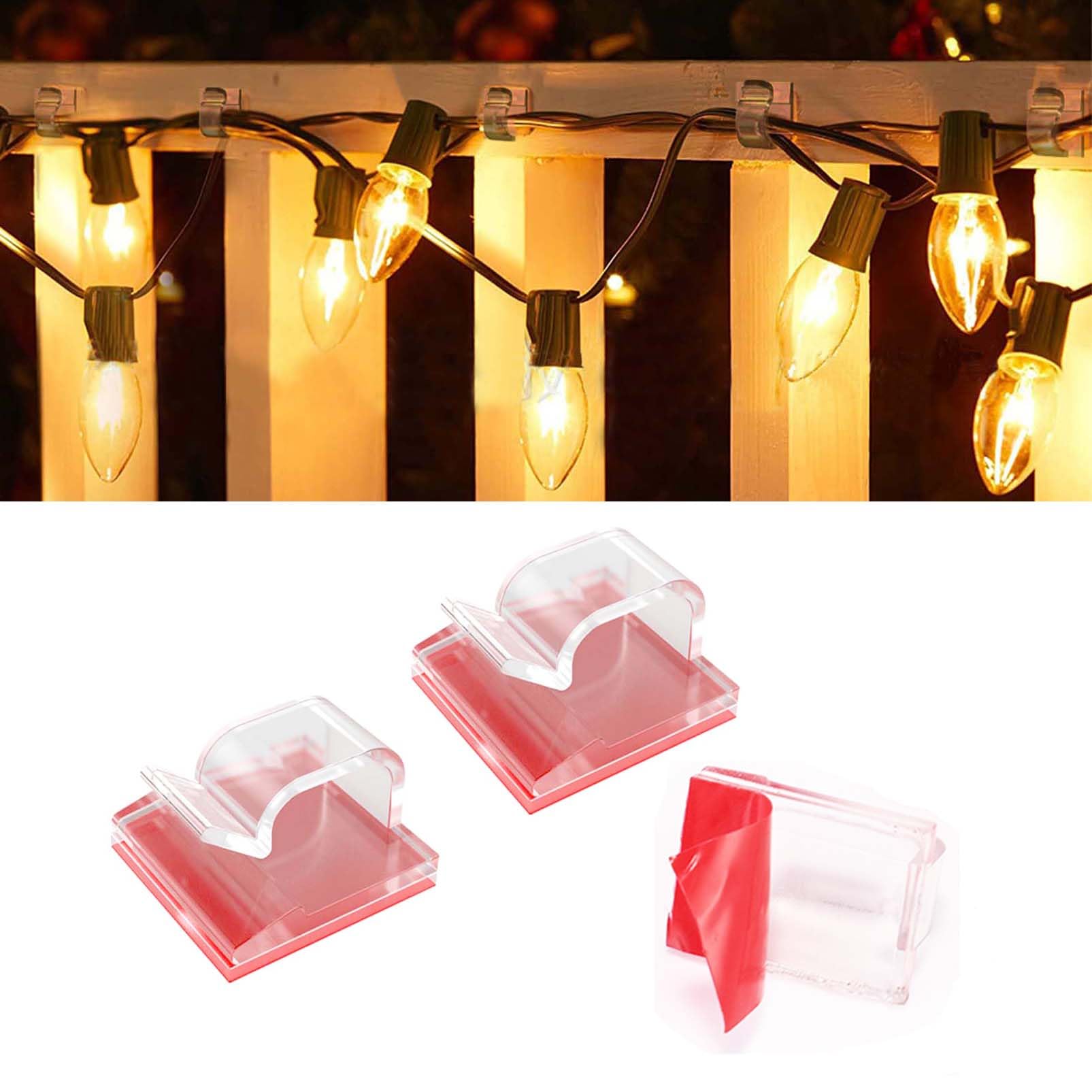 Amazon.com: 100 Pcs Cable Light Strip String Clips Adhesive, it can be ...