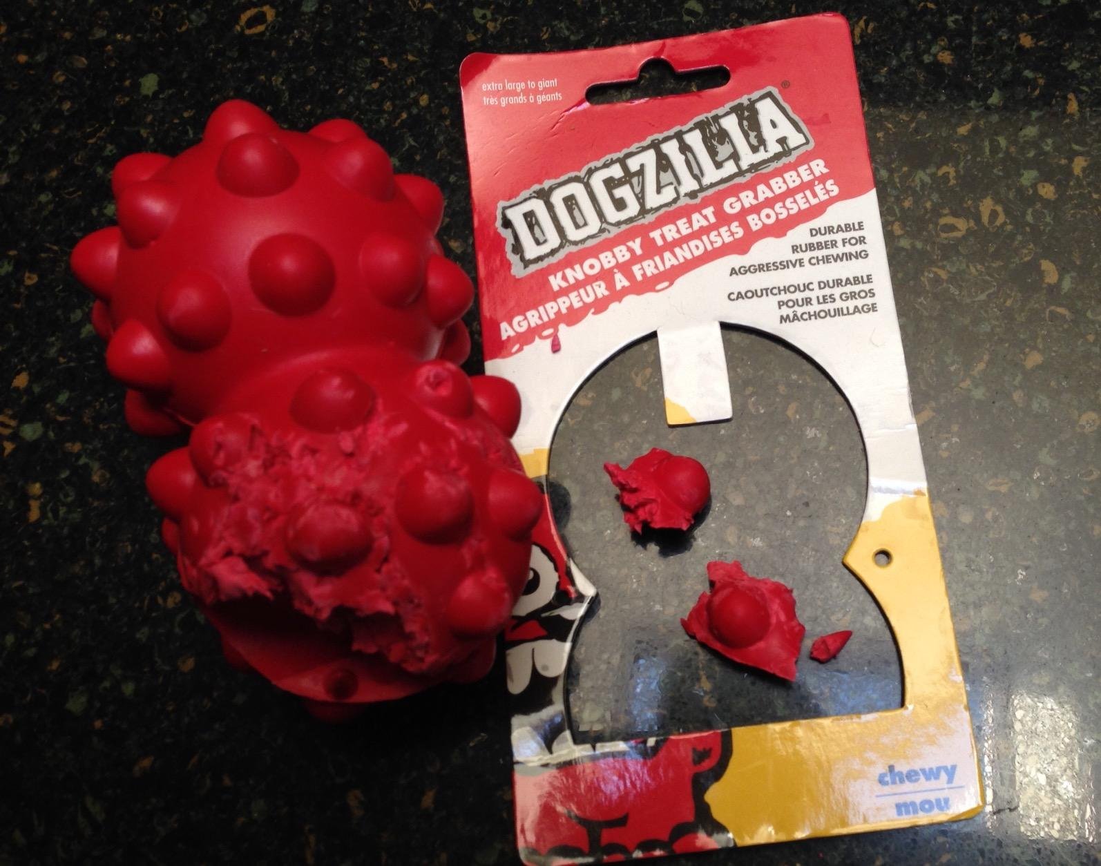 Pet Supplies : Pet Chew Toys : Petmate Dogzilla Rubber Dumbbell shaped ...