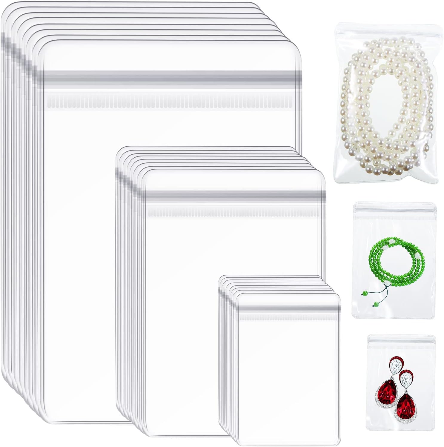 Amazon.com: Moritic 40Pcs Mini Jewelry Storage Containers, Clear ...