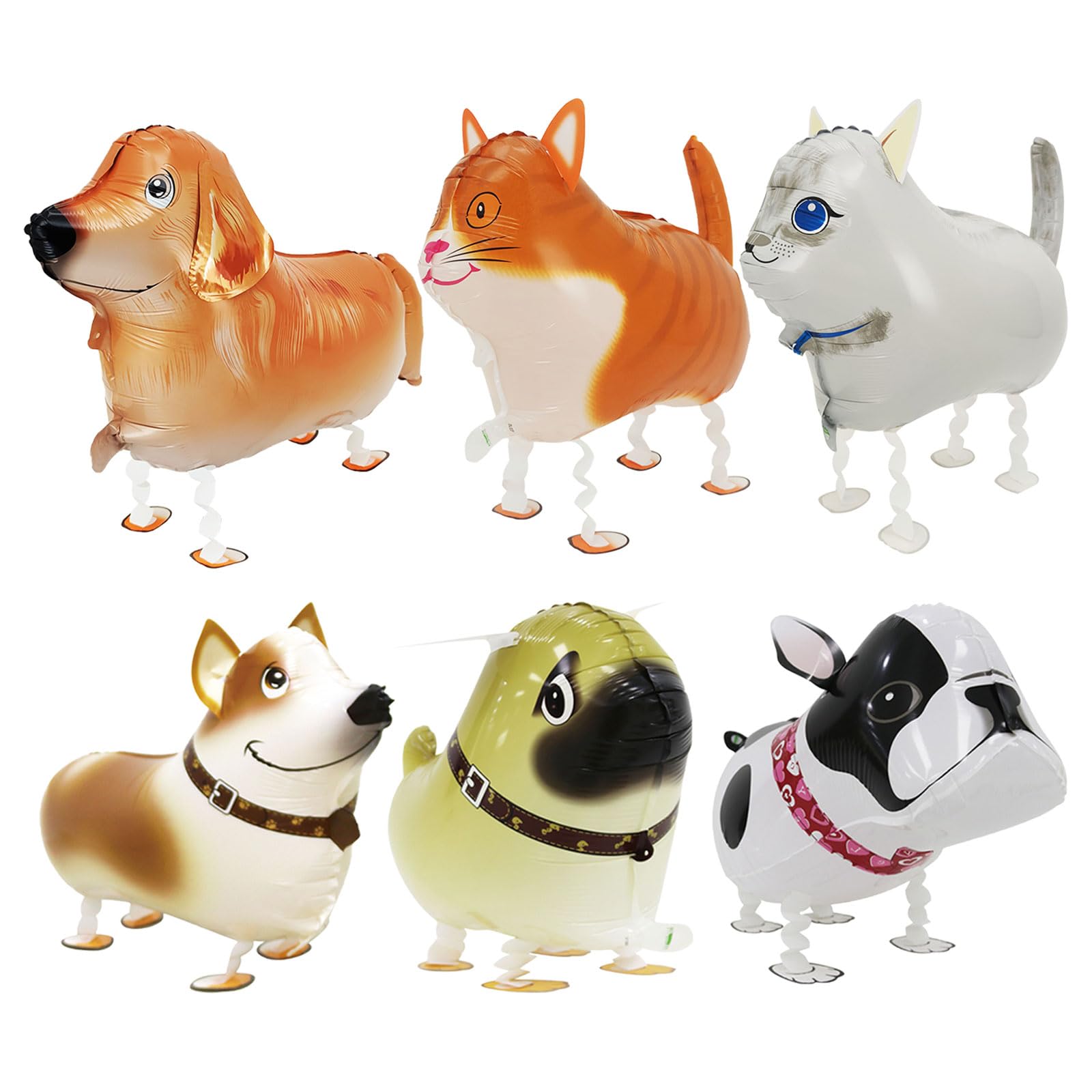 Amazon.com: 6 Pcs Walking Animal Balloons Dog Cat Party Decorations 4 ...