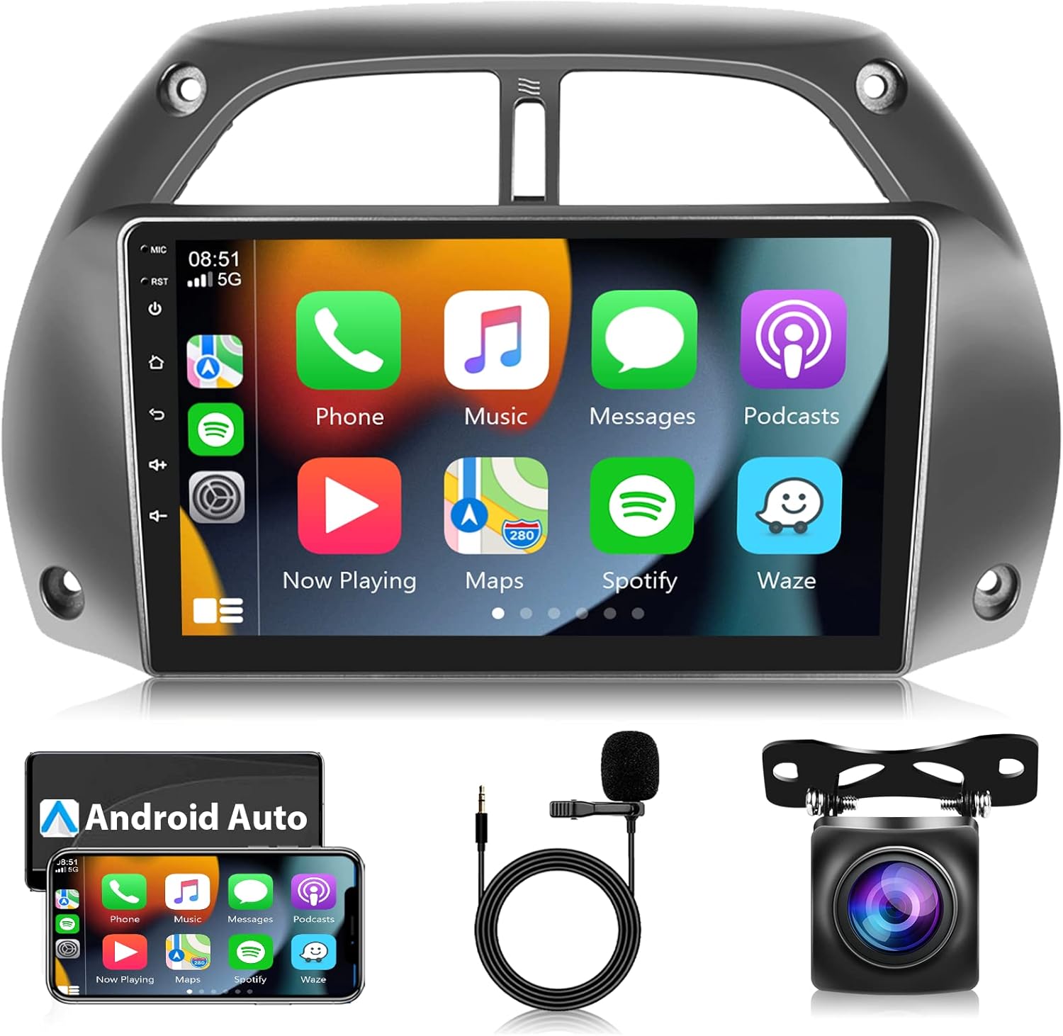 Android 11 Autoradio 2 Din per Toyota RAV4 2001-2006 con Wireless ...