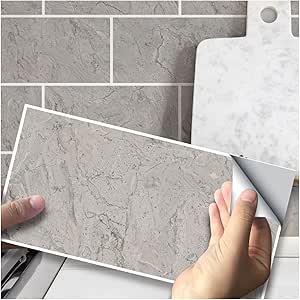Amazon.com: Ancoree Stone Cement Effect Wall Sticker, Brick Tile ...
