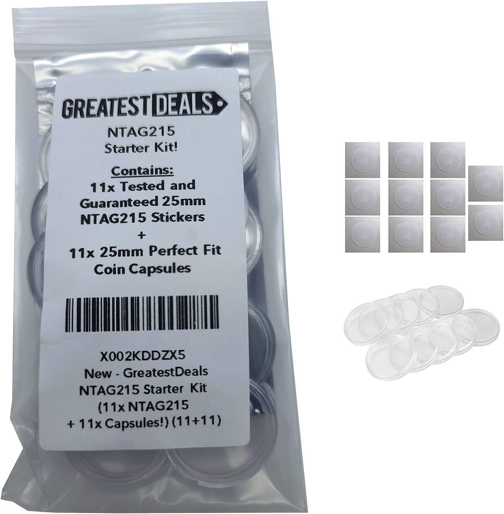 Amazon.com : GreatestDeals NTAG215 NTAG 215 25mm NFC Stickers Works ...