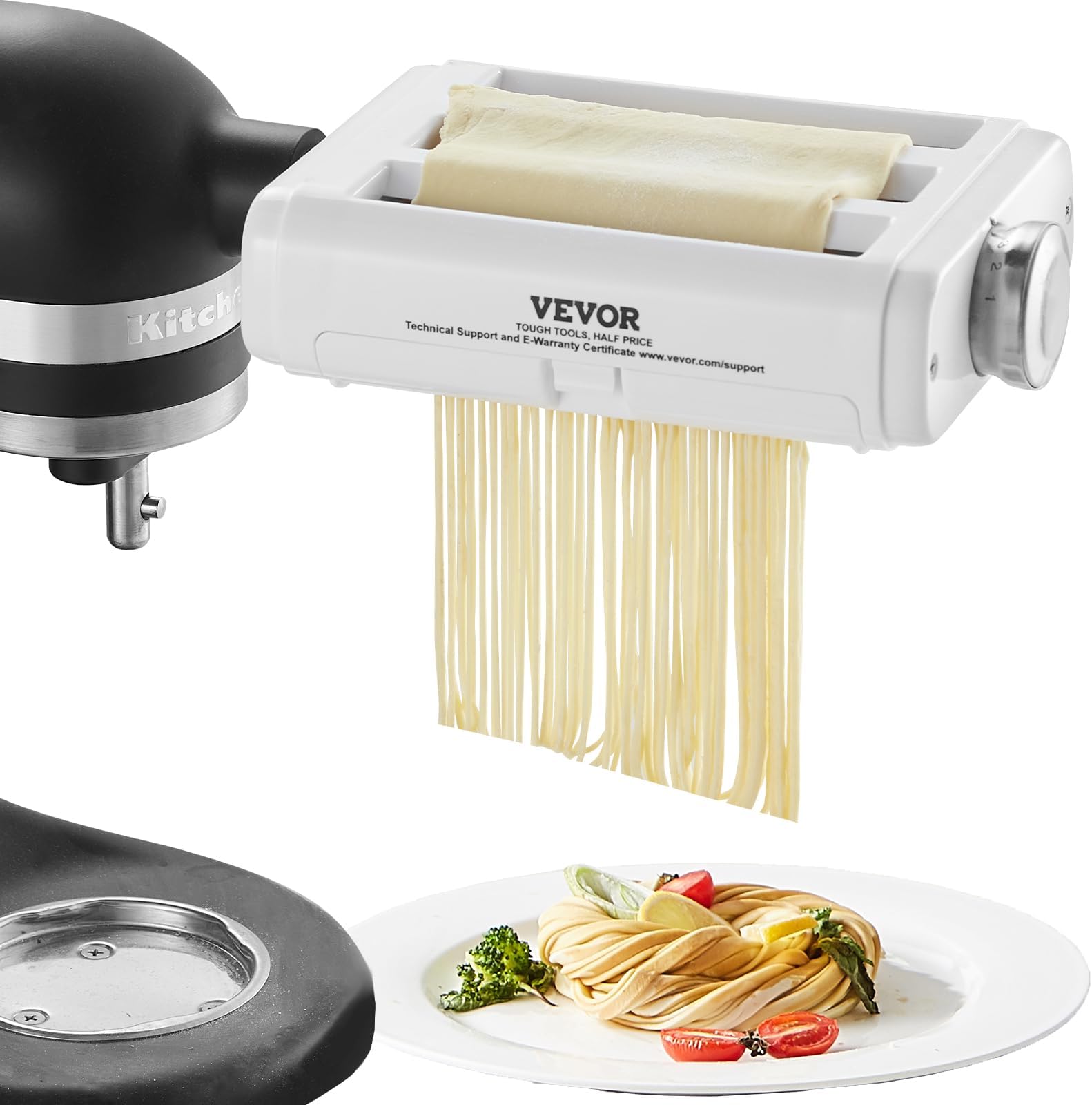 Amazon.com: VEVOR Pasta Maker Attachment for KitchenAid Stand Mixer, 3 ...