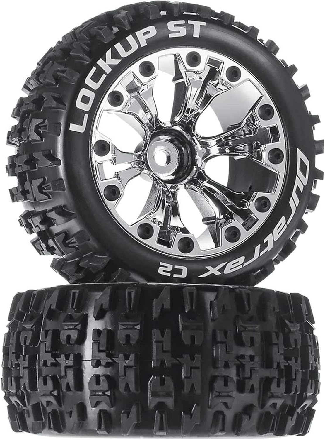 Amazon.com: Duratrax Lockup ST 2.8 Mounted Offset Chrome 2 DTXC3569 ...