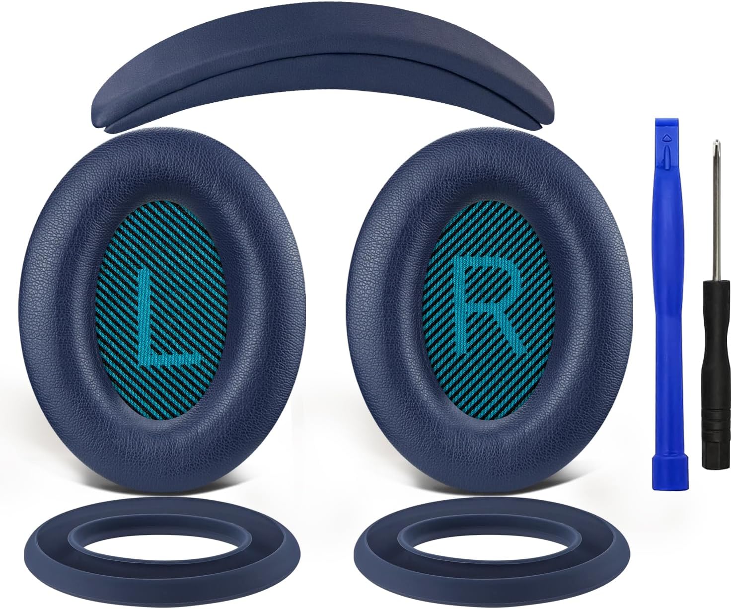 Amazon.com: SOULWIT Ear Pads Cushions + Headband + Silicone Earpads ...